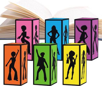 Generic Disco-Box Papier | Retro Schreibtisch,Tisch Papier Zentrum St&uuml;ck | F&uuml;r Tanz Liebhaber Nacht Party Thema Veranstaltung Home Office Schlafzimmer Wohnzim