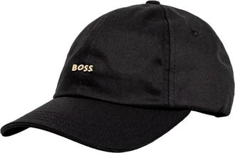 HUGO BOSS unisex, Accessoires, Noir, Taille: ONE Size Casquette moderne en serg&eacute; de coton avec logo en m&eacute;tal