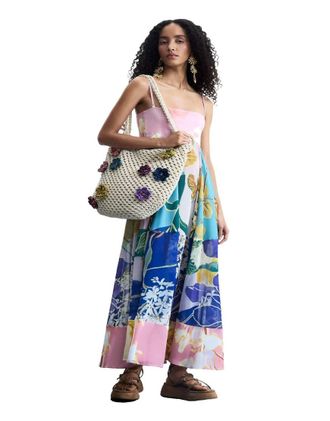 Desigual Bunt gemustertes Maxikleid-Mehrfarbig