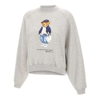 Polo Ralph Lauren Femme, Sweatshirts et sweats &agrave; capuche, Gris, Taille: 42 FR Polo Bear SweaT-shirt
