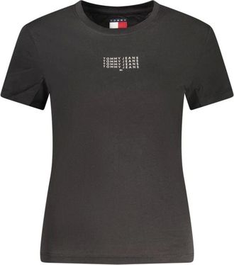 Tommy Hilfiger Femme, Tops, Noir, Taille: 38 FR T-shirt &agrave; col rond