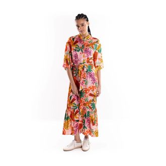 Brand Unique Femme, Robes, Multicolore, Taille: 42 FR Long Shirt Dress
