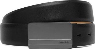 Calvin Klein G&uuml;rtel Metal Logo Plaque 35Mm Adj LV04D7149G Schwarz