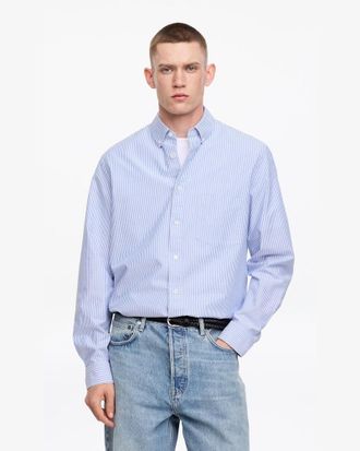 Arket Oxford-Hemd Mit Normaler Passform -Blau