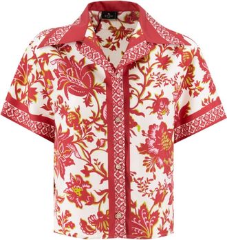 Etro Femme, Blouses et Chemises, Rouge, Taille: 36 FR Chemise &agrave; manches courtes