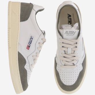 Autry Mens Leather Sneakers Medalist Low Multicolour And Rubber Trainers