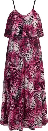 Faina Maxikleid mit Animal-Print Damen Rosa