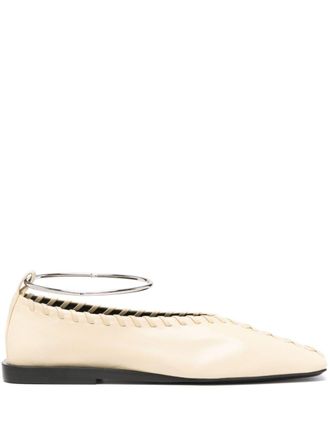 Jil Sander Ballerinas mit Ziern&auml;hten - Nude