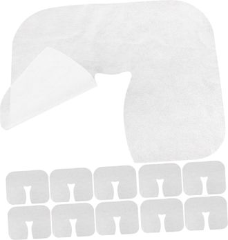 Beaupretty 600 Stück Einweg Massagebett Kopfstützenbezüge aus Robustem Vliesstoff Weiche Hygienische Gesichtsauflagen mit Gesichtsaussparung für Spa Beauty-anwen