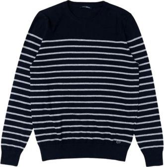 Gas Gas, Homme, Pulls, Bleu, Taille: 2XL Pull en m&eacute;lange de coton