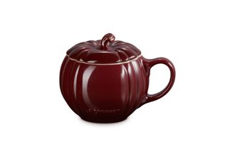 LE CREUSET Le Creuset Steingut-Kürbis-Tasse mit Deckel, 400 ml, Rhone