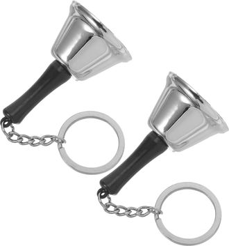 Hemobllo 2 Stück Früherziehungsglocke Hochzeitsglocken Kleine Glocken Zum Aufhängen Süßer Taschenanhänger Glocke Schlüsselanhänger Restaurant Service Anruf Ret