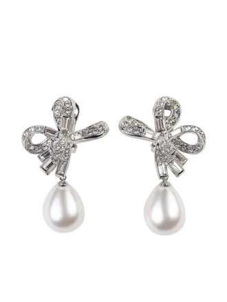 Kenneth Jay Lane boucles doreilles &agrave; perles - Argent