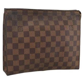 Louis Vuitton Pochette Pre-owned Damier Ebene Canvas - Femme - Pre-owned - Brun - Taille: ONE Size
