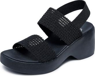 Skechers Femme Cali Day Sandale à Talon, Black, 38 EU