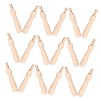 Holibanna 18 Stück Ergonomischer hölzerner Filzgriff Nadel -Feltze- Griffersatz Ergonomischer Felting DIY Griff Nadel -Filzwerkzeuggriff Khaki