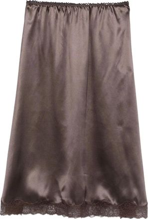 Magda Butrym Femme, Jupes, Brun, Taille: 38 FR Lace Finish Midi Skirt