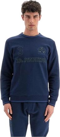 La Martina SweaT-shirt &agrave; col rond - Homme - Sweatshirts et sweats &agrave; capuche - Bleu - Taille: L