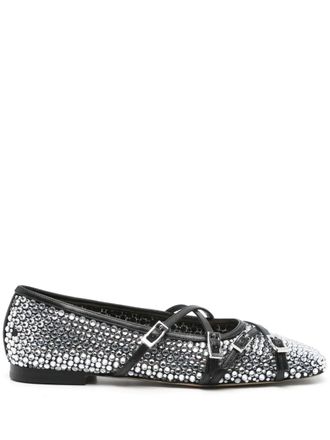 Mach & Mach ballerines Crystal Net - Noir