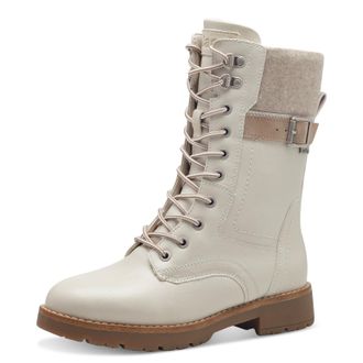 Jana Damen Winterstiefeletten zum Schnüren mit Schnalle Vegan, Beige (Ivory), 39 EU