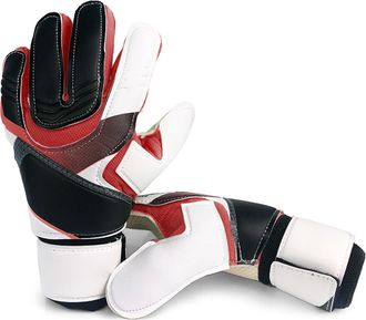 Walmeck Torwarthandschuhe, Verdickte Latex-Handfl&auml;che, Maximaler Schutz, Griff, Erwachsene, Fu&szlig;ball, Blau, Gr&uuml;n, Rot, Gr&ouml;&szlig;e 7/8/9 (7)