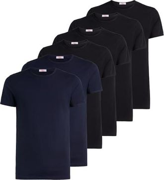 Liabel T-Shirts de sous-v&ecirc;tements Homme, Lot de 6 D&eacute;bardeurs en Coton Bi-&Eacute;lastique - Respirants, Frais et Certifi&eacute;s Oeko-Tex (FR/ES, Alpha/Lettres, TG, Taill