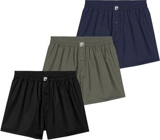 Pierre Cardin Caleçon Homme 100% Coton, sous-vêtement Homme Hypoallergénique & Naturel (Lot de 3), Kaki Taille XXL