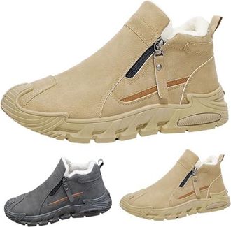 Generic Bottes de neige &agrave; enfiler pour homme - Doublure en polaire chaude - R&eacute;sistantes &agrave; leau - Antid&eacute;rapantes - Avec fermeture &eacute;clair - Style d&eacute;contract&eacute; et