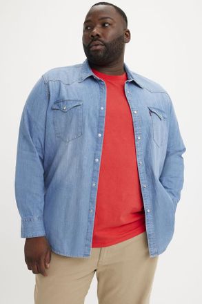 Levi's Chemise Western Barstow (grandes Tailles) - Homme - Bleu / Indigo Stonewash - 2XL