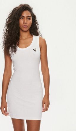 Guess Sommerkleid Nyra V4GK03 KBCO2 Wei&szlig; Slim Fit