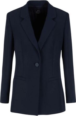 A|X Armani Exchange Femme, Vestes, Bleu, Taille: 38 FR Veste crois&eacute;e