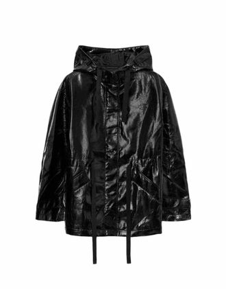 AllSaints Kelsie - Gl&auml;nzende Jacke in Schwarz