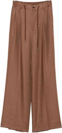 Tagliatore Femme, Pantalons, Brun, Taille: 40 FR Wide Pantalons