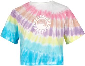 O'Neill Wow Cropped T-Shirt, 35046 Blue Tie Dye, Regulär für Damen, 35046 Blue Tie Dye, 0