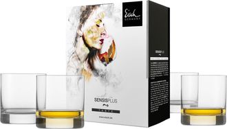 Eisch Superior SensisPlus Whiskyglas, 470 ml, Tumbler mit SENSISPLUS-Belüftungstechnologie, Brilliantes Kristallglas, 4 Stück im Geschenkkarton