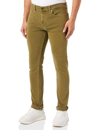 7 For All Mankind Mens Paxtyn Stretch Tek Pants, Green, 36