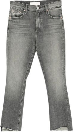 Mother jean court Insider à bords francs - Gris