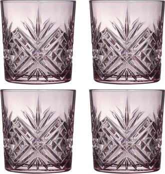 Luminarc Salzburg Rosafarbene Gläser, 4 Stück, Glas, 30 cl, nicht mikrowellengeeignet