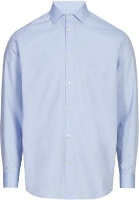 Au Printemps Paris Goot gerades Baumwollhemd - Blau
