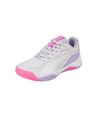Puma Puma Women Nova Smash WnS Tennis Shoes, Silver Mist-Puma White-Vivid Violet, 36 EU