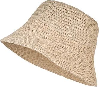 styleBREAKER Chapeau de Soleil pour Femmes en Papier Straw Pliable, Chapeau de pêcheur léger, Bucket Hat avec Bande Anti-Transpiration, Protection Solaire pour été