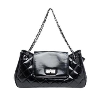 Chanel Pre-owned Gesteppte Lack-Schultertasche - - Pre-owned - Damen - Schwarzk - ONE SIZE