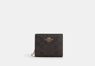 Coach Portemonnaie aus Signature-Canvas mit Druckverschluss