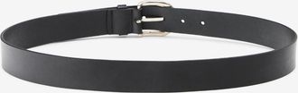 Isabel Marant Ceinture Zaph En Cuir - Homme - Noir Et Argent&eacute; - Taille100 - Isabel Marant