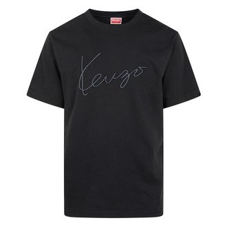 Kenzo Homme, Tops, Noir, Taille: L T-shirt Classique Signature