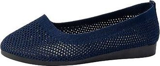 Generic Chaussures de loisirs pour femme - Chaussures orthop&eacute;diques respirantes &agrave; enfiler - Semelle souple - Chaussures de marche l&eacute;g&egrave;res - Confortables - Lar