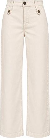 Liu Jo Pantalon &Eacute;vas&eacute; Court - Femme - Pantalons - Beige - Taille: W27
