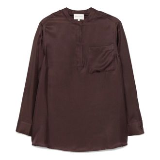 Loulou Studio Femme, Blouses et Chemises, Brun, Taille: 36 FR Blouse Choco