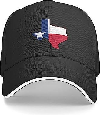 Generic Casquette Carte du Texas Drapeau Casquettes Baseball Protégeant Soleil Sunhat Athlétique pour Extérieur Femme Golf
