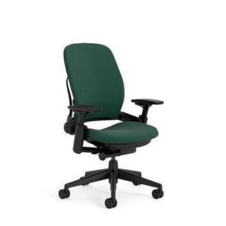 Steelcase Leap Ergonomischer B&uuml;rostuhl mit LiveBack Lumbalst&uuml;tze und Flexibler, S-f&ouml;rmiger R&uuml;ckenlehne Dunkelgr&uuml;n